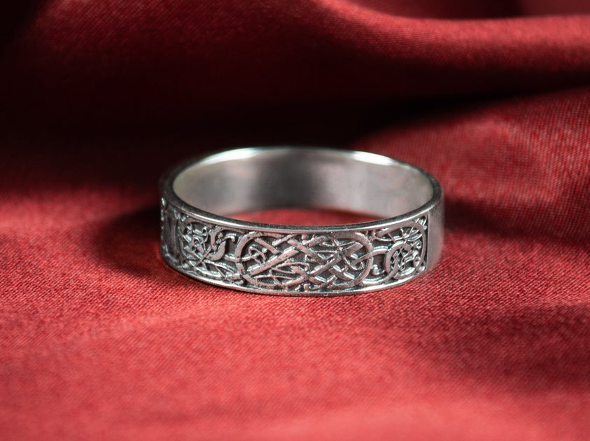 Silver Handmade Scandinavian With Rune Tiwaz Ring | Celtic & Viking ...
